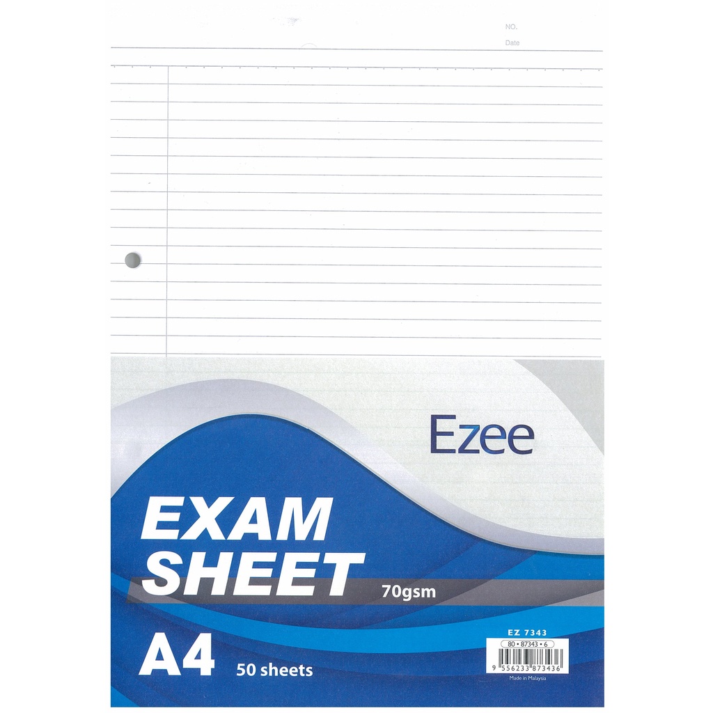 EZEE A4 EXAM SHEET/FOOLSCAP PAPER/KETAS KAJANG/作文纸 （70GSM - 50 SHEETS ...