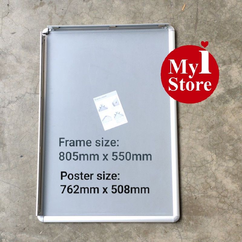 铝制 按扣式 海报框 (海报 Poster 30"x20") Aluminium Snap Poster Frame | Shopee Malaysia
