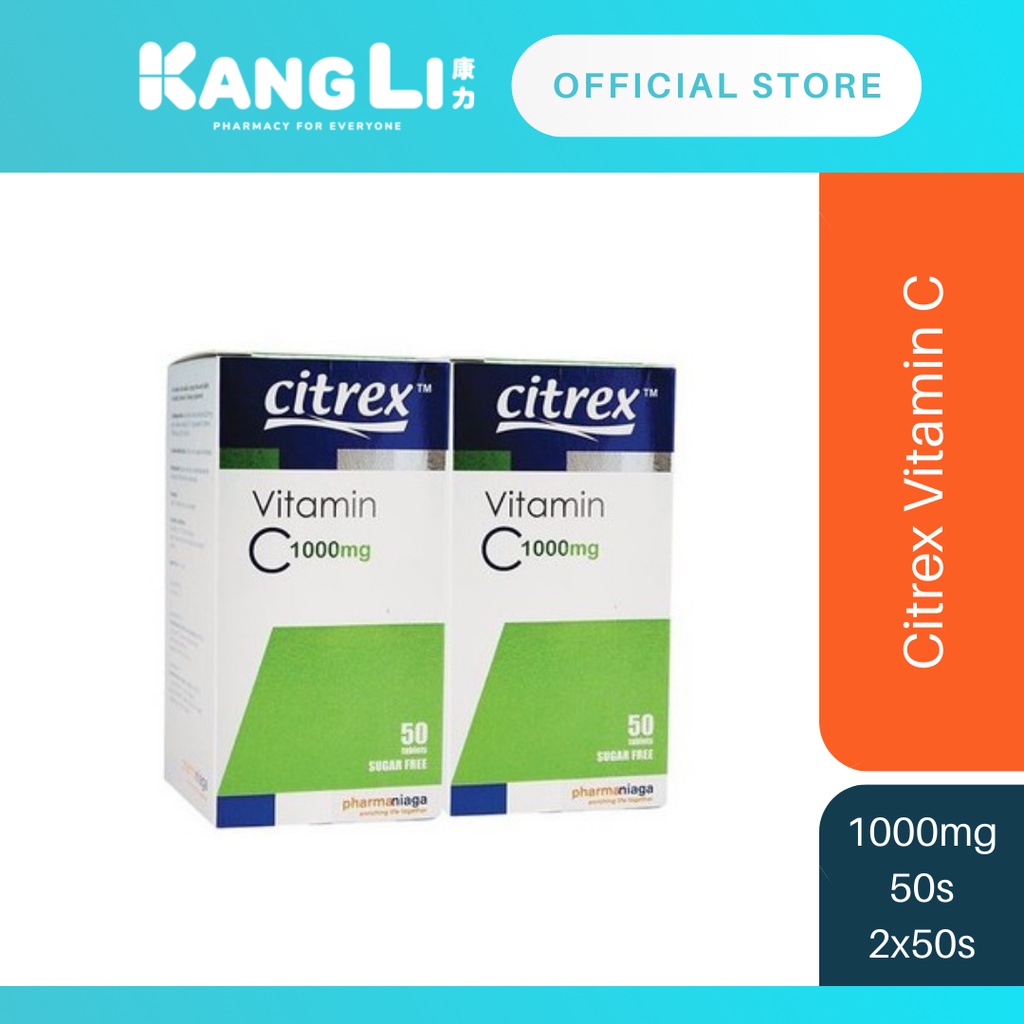 Pharmaniaga Citrex Vitamin C 1000mg 50s/2x50s | Shopee Malaysia