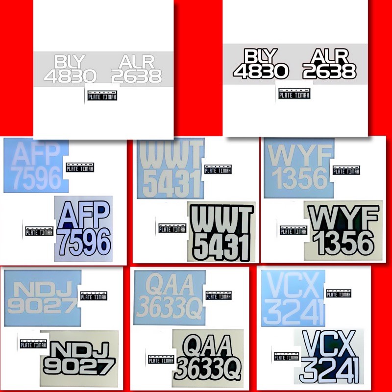 STICKER PLATE STICKER CUTTING/sticker motor/sticker lulus jpj/sticker ...