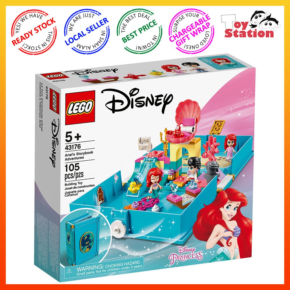 ORIGINAL LEGO Disney Princess Ariel's Storybook Adventures 43176 ...
