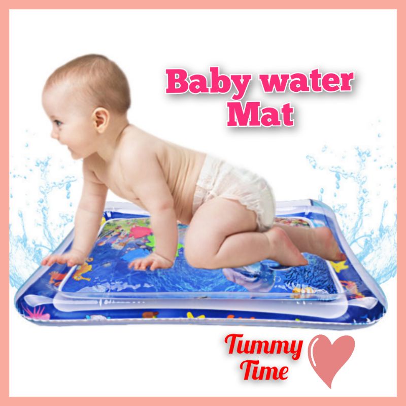 Baby playmat inflatable water mat infant tummy time fun activity water ...