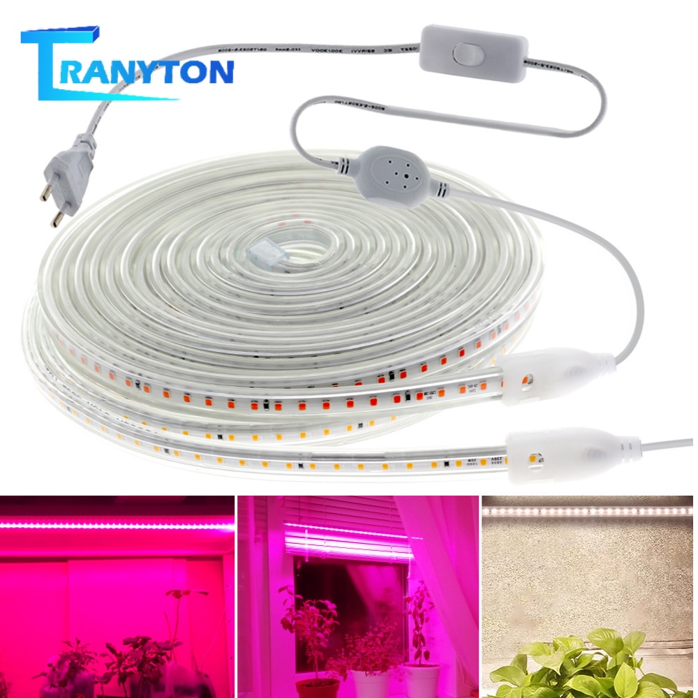 LED Grow Light Strip Full Spectrum Red /White Light Waterproof Plant ...
