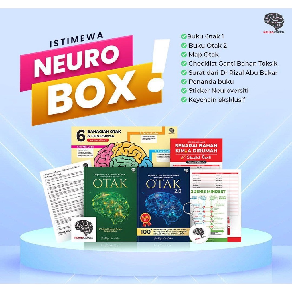 Buku otak power 1.0 ,2.0 / Sihat Alami / Neurobox plus Dr Rizal & Dr Azizul / 60 Resepi Sihat ...