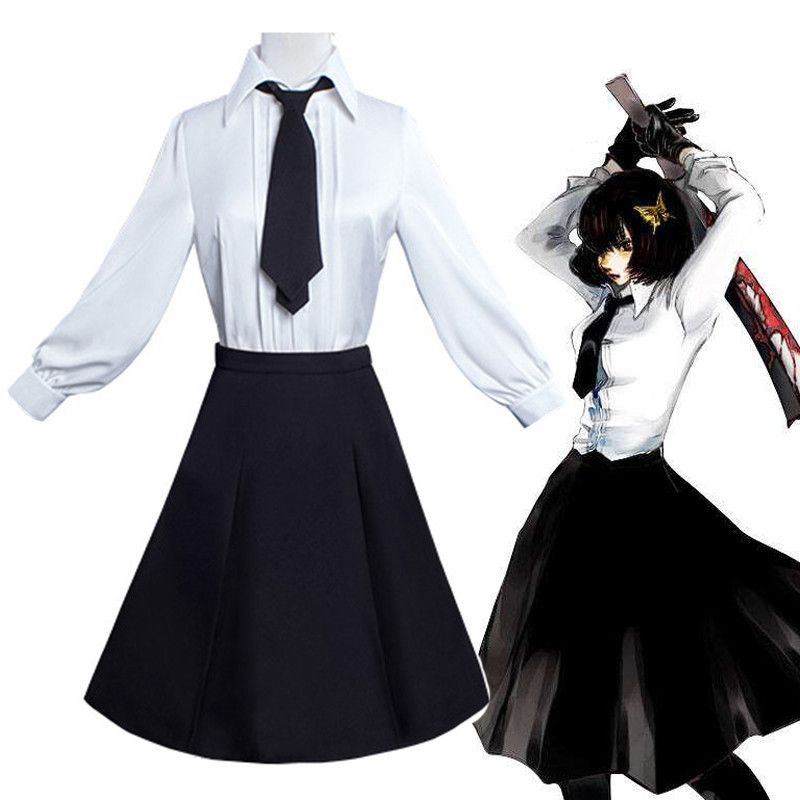 Newest Anime Bungo Stray Dogs Akiko Yosano Cosplay Costume Uniform Full ...