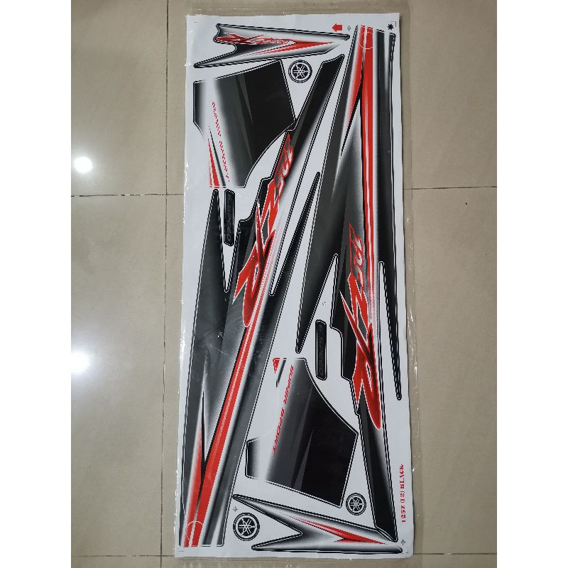 Stripe Sticker Cover Set Yamaha 125 125ZR Y125ZR (12) OEM [HITAM OREN ...