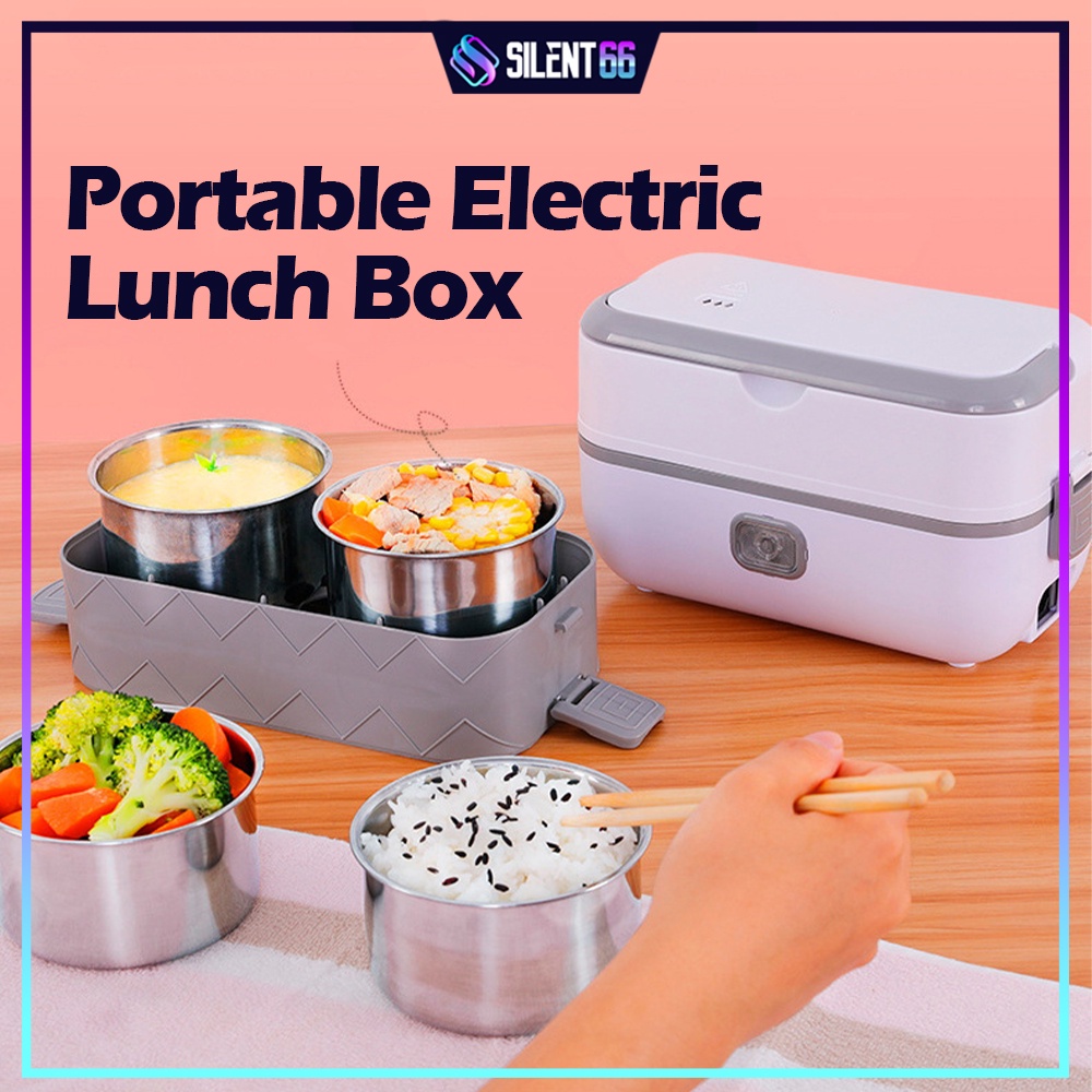 READY STOCK Portable Lunch Box Cooker Portable Mini Rice Cooker ...