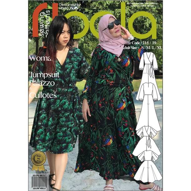 POLA PAKAIAN WANITA JUMPSUIT 215 RJPOLA rosita jaafar | Shopee Malaysia