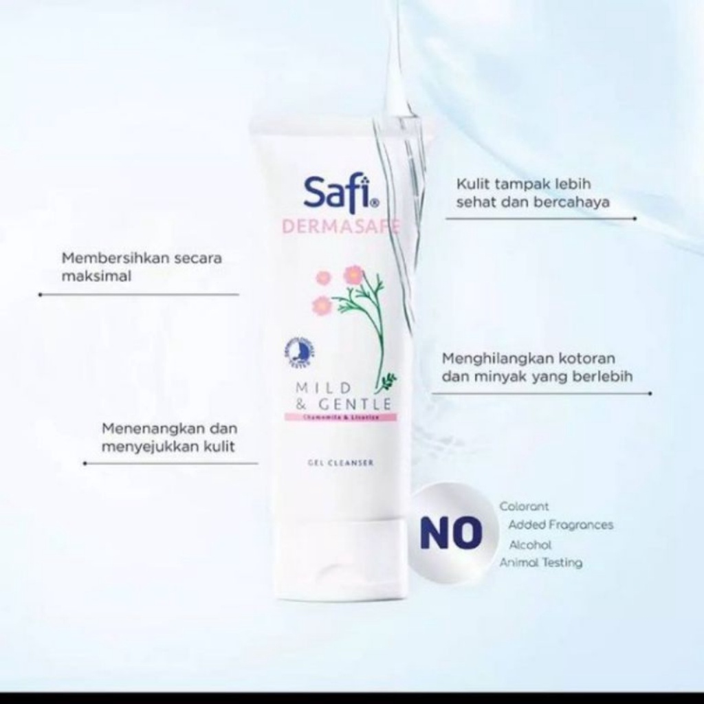 Safi Dermasafe Cica & Ceramide Series : Face Wash Gel Pencuci Muka ...