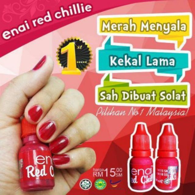💅ENAI RED CHILLIE💅 Inai halal no 1 di Malaysia | Shopee Malaysia