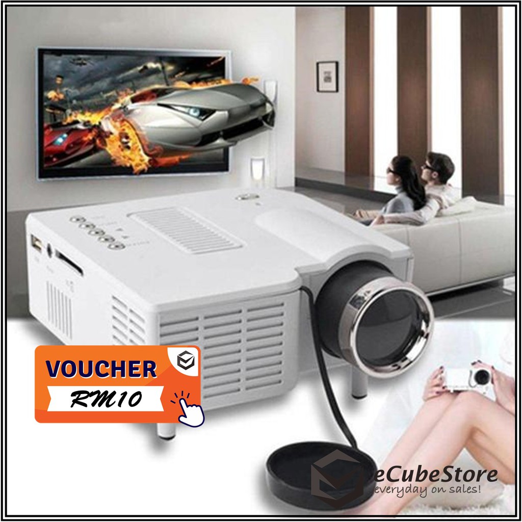 [3 months warranty] UC28+ UNIC Portable Mini LED Projector Support HDMI ...