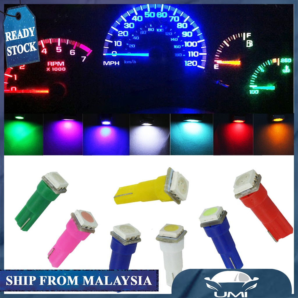 1 Pc T5 Meter Bulb 5050 LED Lights Wedge Instrument Dashboard Interior ...