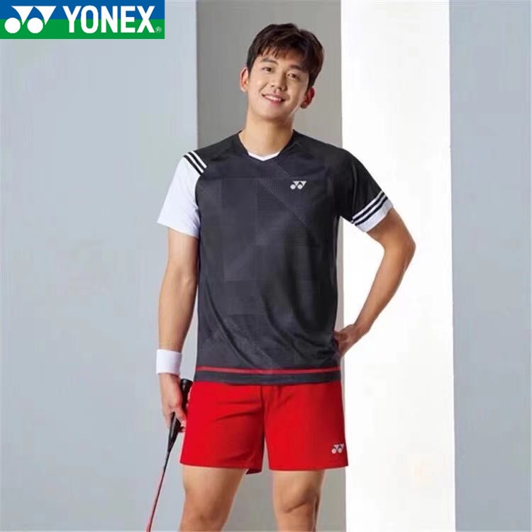 Badminton clothing men's and women's quick-drying short-sleeved ...