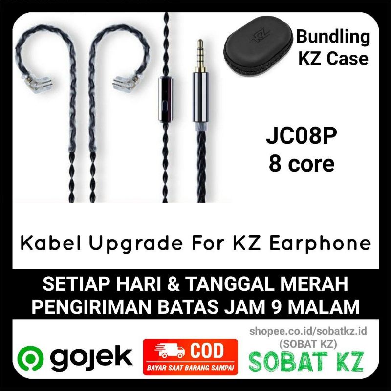 Jcally JC08P JC08S CABLE UPGRADE 8 CORE SILVER PLATED FOR CABLE KZ ZSN ...
