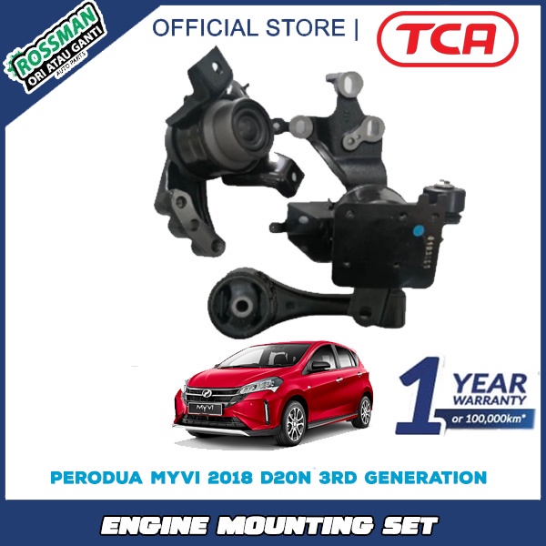 Original Perodua Myvi New Mg3 D20N 2018 TCA Engine Mounting Set 1 Year ...