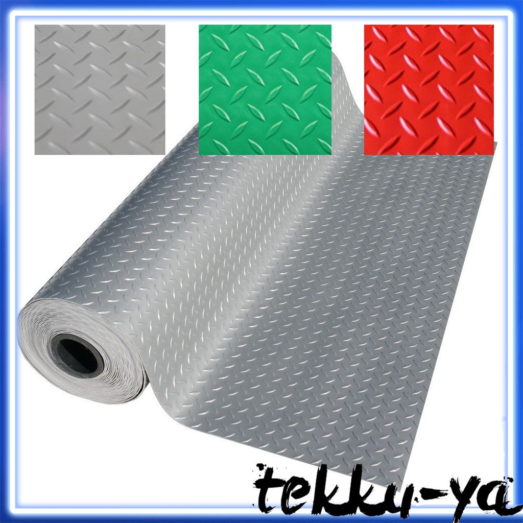 Diamond Shape Anti-Slip PVC Rubber Floor Mat Green Grey Red Water Proof ...