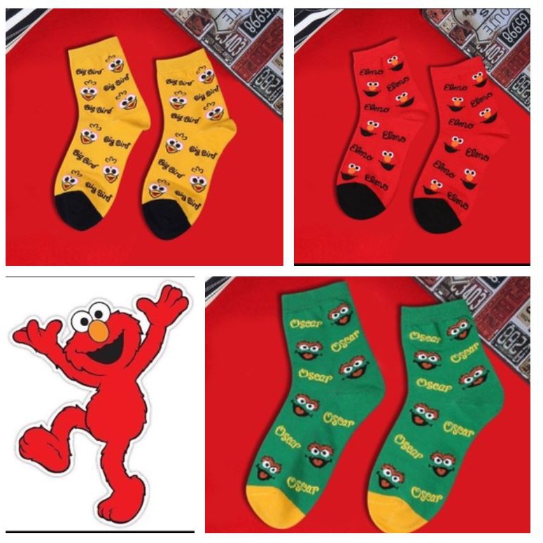 Sesame Street Elmo Cute socks | Shopee Malaysia