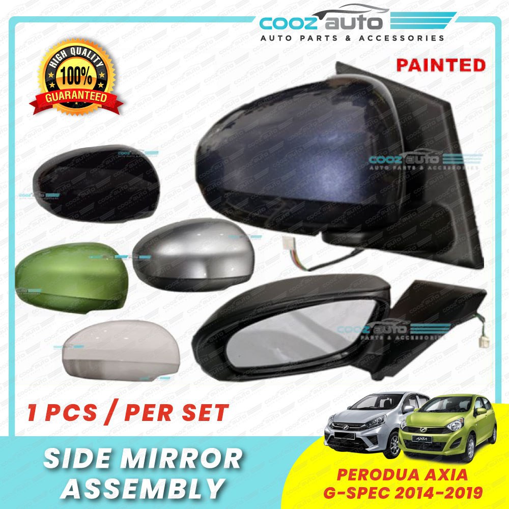 Perodua Axia G-Spec 2014 - 2019 Painted Side Mirror complete assembly ...