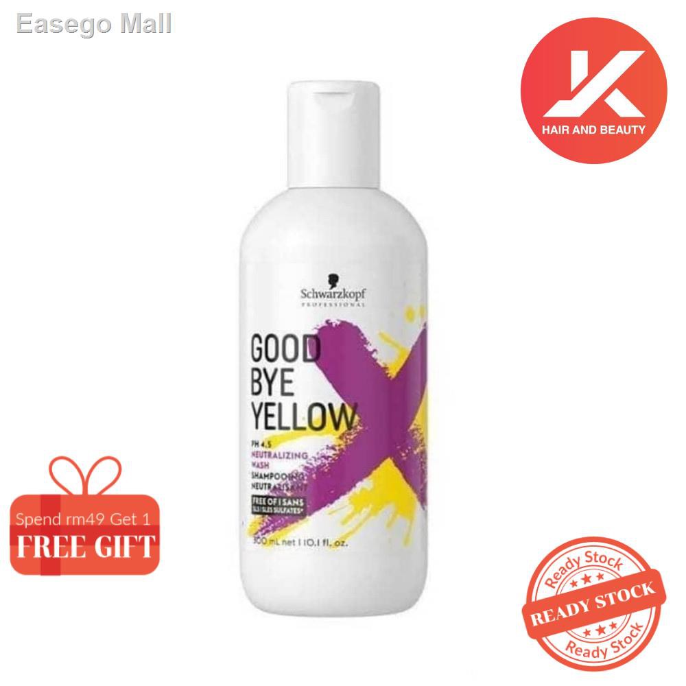 Schwarzkopf Good Bye Yellow ph 4.5 neutralizing wash hair shampoo 300 ...
