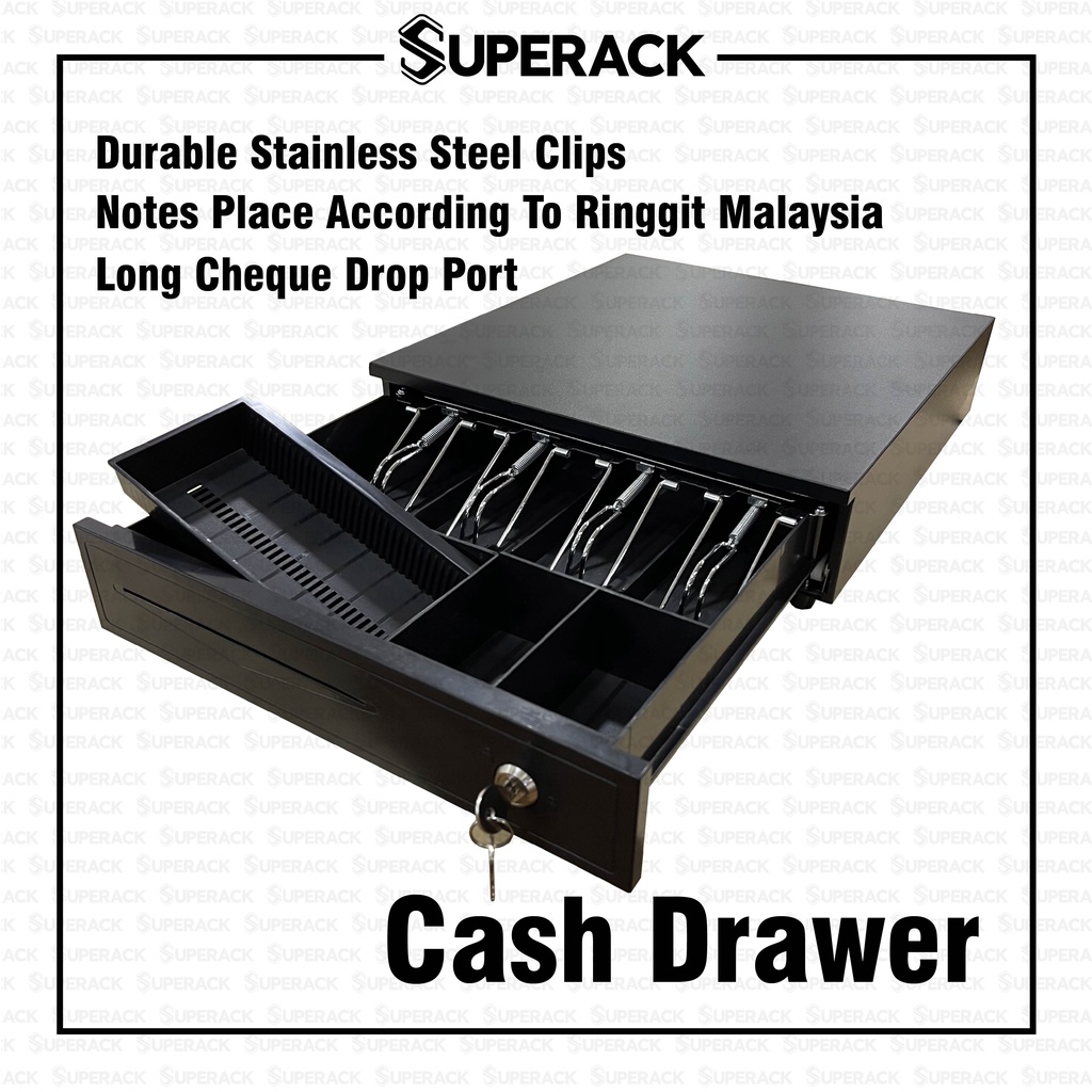 SUPERACK Cash Drawer Cash Box Storage Tray Money Box Cashier Machine ...