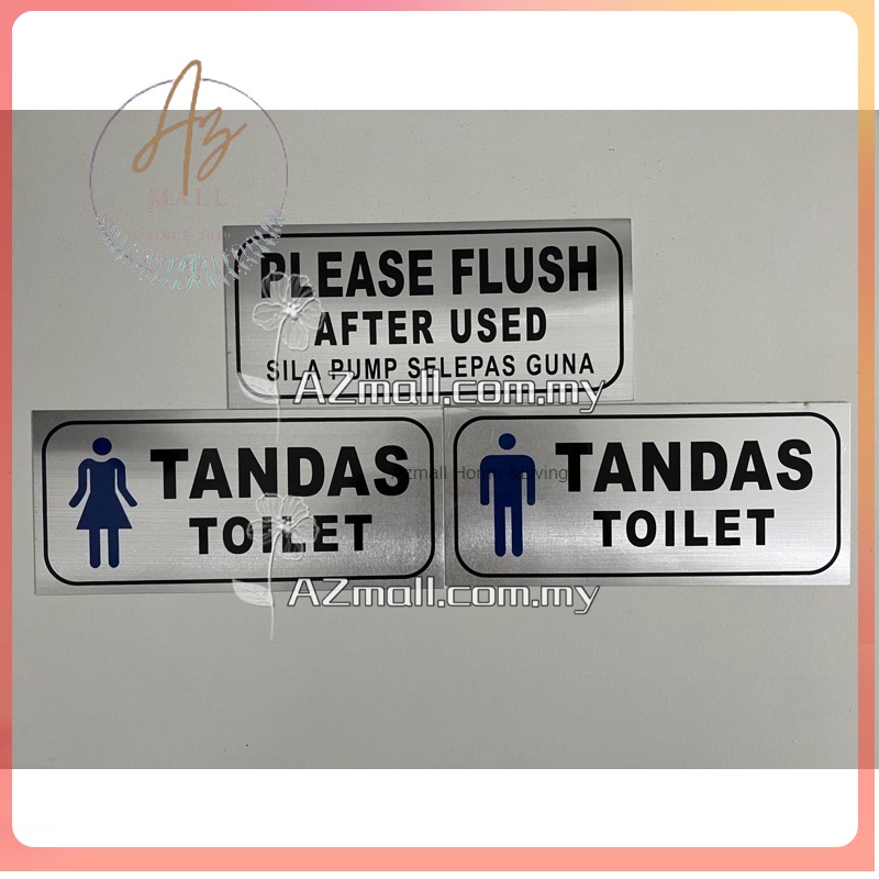 Door Sign Signboard Plastic Notice Display Plate Toilet Tandas Signage ...