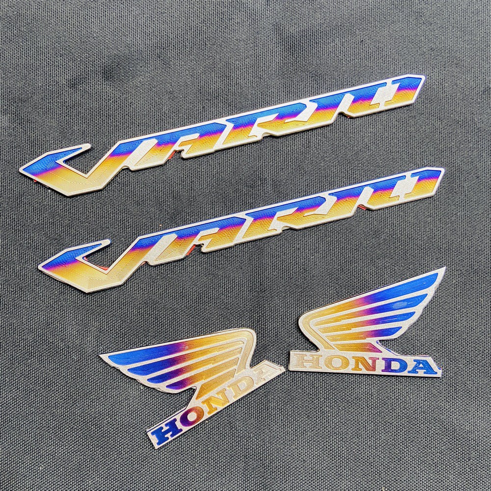 COMBO VARIO TITANIUM STAMP AND TITAN BIRD WING LOGO (100% REAL TITANIUM ...