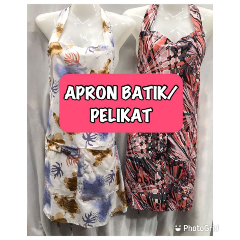 Apron Poket Berzip Corak Batik dan Pelikat | Shopee Malaysia