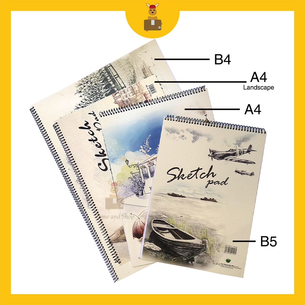 Sketch Pad A4 \ B4 \ B5 Drawing Book Buku Lukisan (15 sheets | 135gsm ...