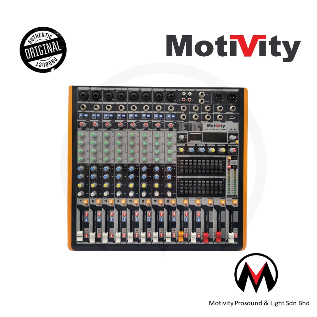 Motivity HR8P 1300Watts 8-Channel Powered Mixer | Shopee Malaysia