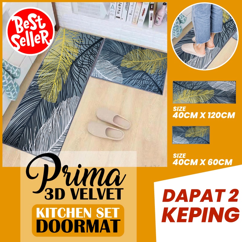 SET DAPUR BUDUL 3D 2 PCS ANTI-SLIP/LARIS PINTU/LARIS/PERMAIDI/DAPUR/SET ...