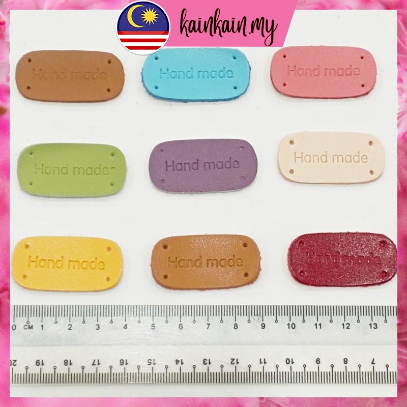 🌸 Tag Handmade Label DIY Craft Crochet Knitting Beg Bag Leather ...