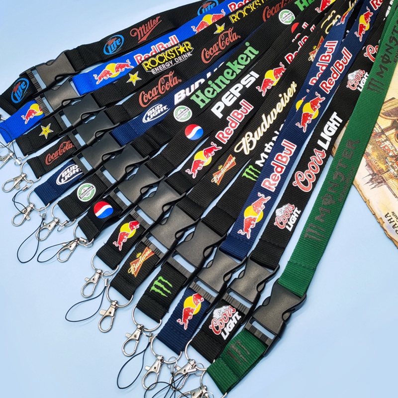 Beer Drinks Red Bull Cola Neck Mobile Phone Lanyard Monster Energy Logo ...