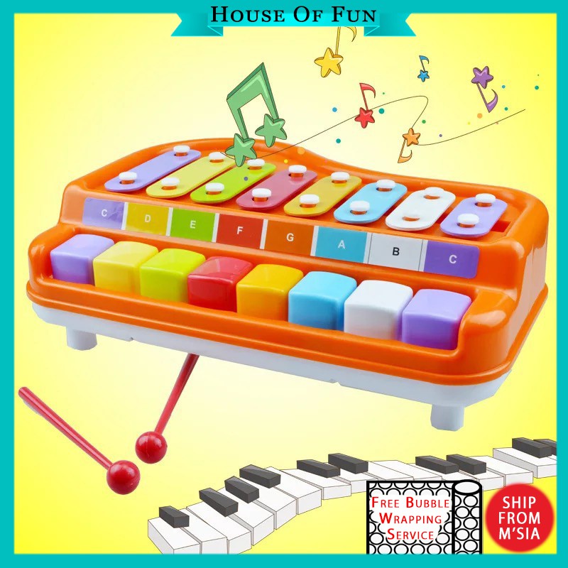 Mainan Piano Music Songs Baby Play Piano & Xylophone 2-in-1 Untuk Bayi ...