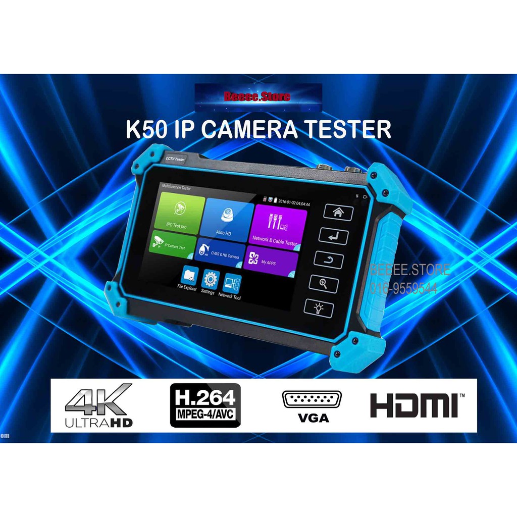 Professional and portable CCTV tester K50 support CAT cable test UTP ...