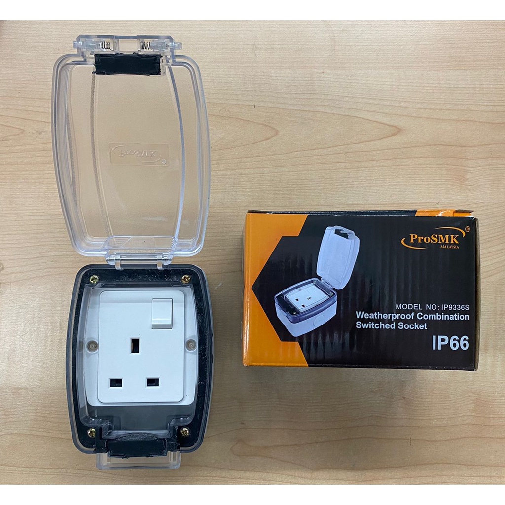 PROSMK OUTDOOR IP66 WEATHERPROOF COMBINATION SWITCHED SOCKET (IP9336S ...