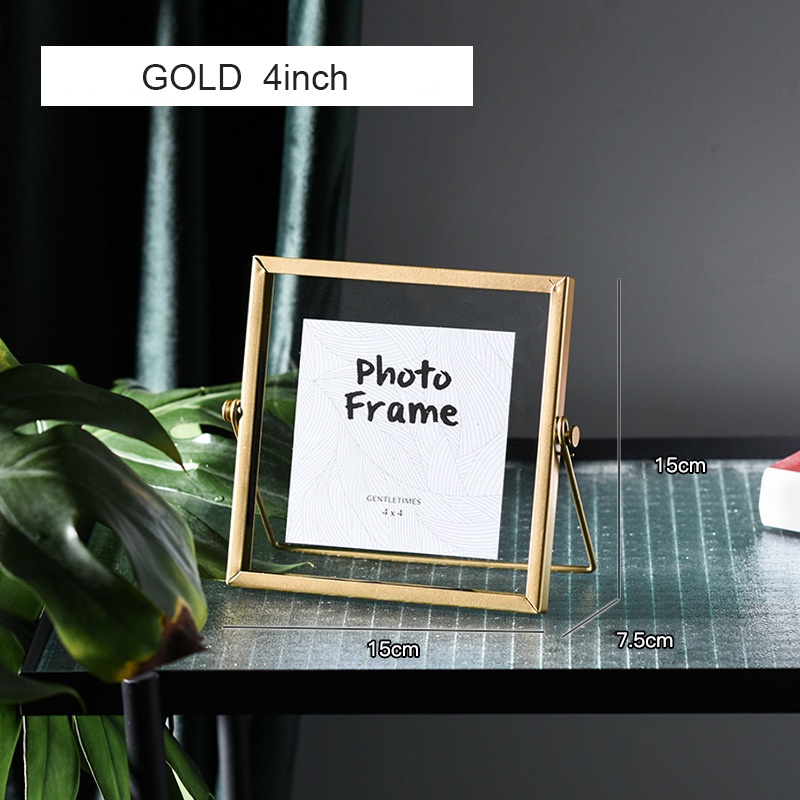 Square Gold/Black Metal Frame 4inch/6inch/7inch European Style Table ...