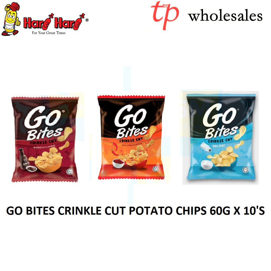 GO BITES CRINKLE CUT POTATO CHIPS 60G X 10'S | Shopee Malaysia
