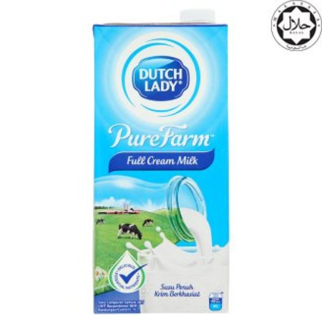 Dutch Lady Pure Farm UHT Full Cream Milk 1Liter 全脂奶 | Shopee Malaysia