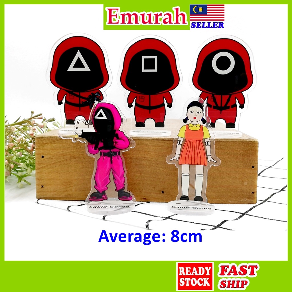 Squid Game Acrylic Standee Figure Model Plate Holder Cake Deco | Shopee ...