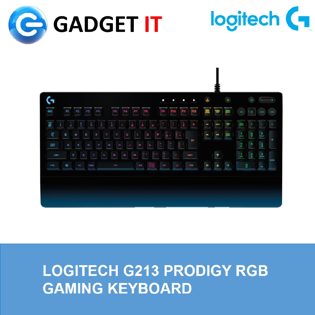 LOGITECH G213 PRODIGY RGB GAMING KEYBOARD (920-008096) KB-LGT-G213 ...