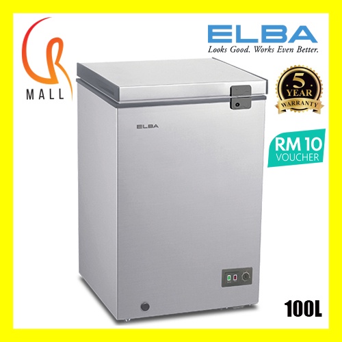 Elba 130L EF-E1310(GR) Chest Freezer Box EFE1310 | Shopee Malaysia