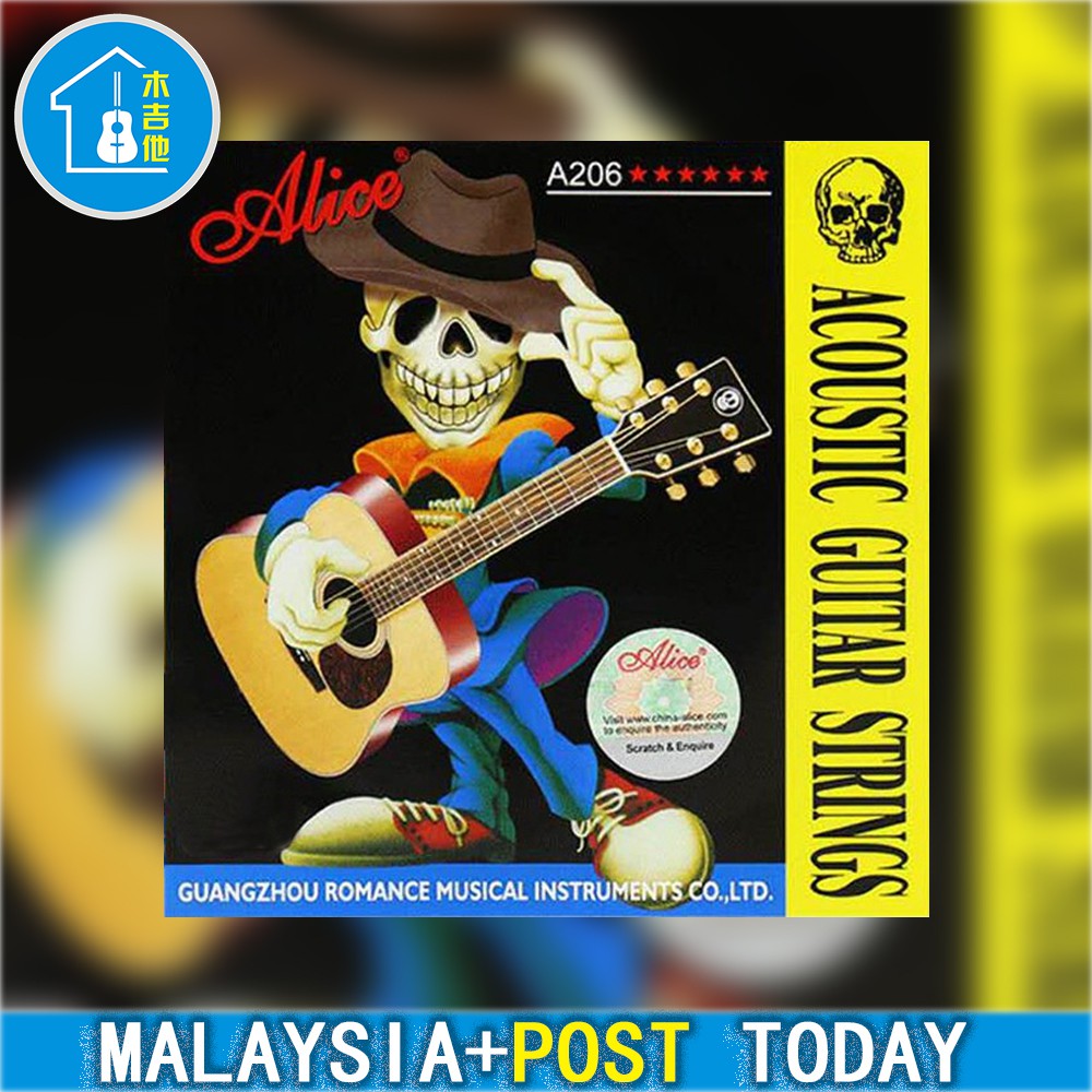 【Fast delivery】 Alice A206 Acoustic Guitar String Guitar Strings Set ...