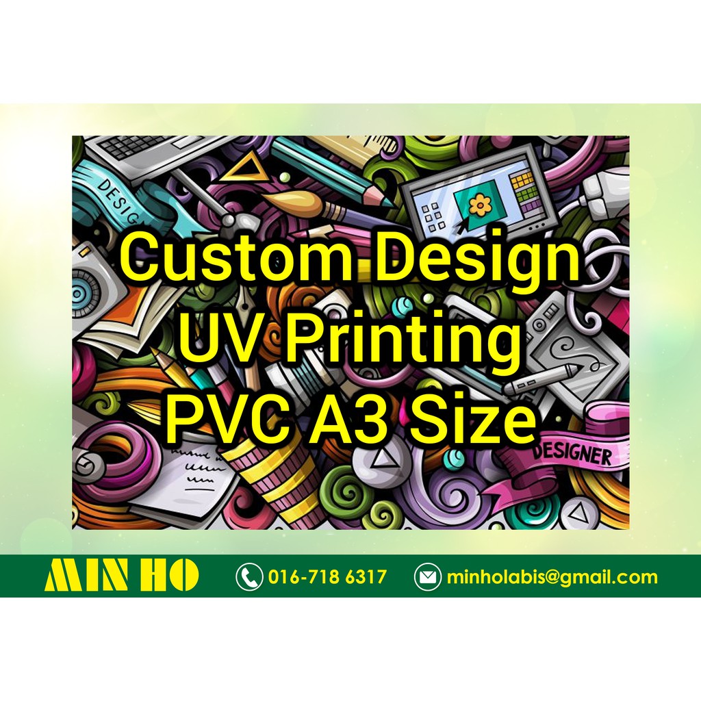 PVC UV Printing (Custom Design) A3 Size | Shopee Malaysia