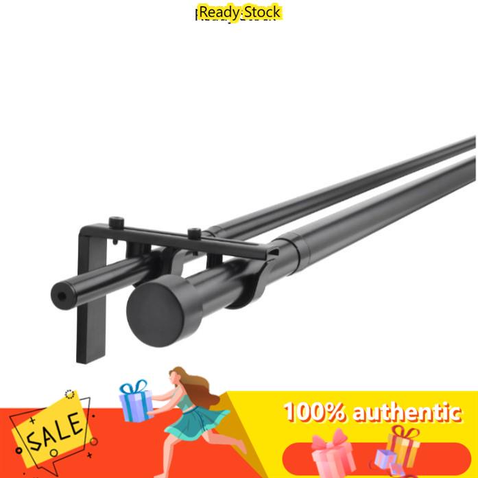 IKEA HUGAD RACKA Double Or Single Layer Curtain Rod Set Batang Kayu ...
