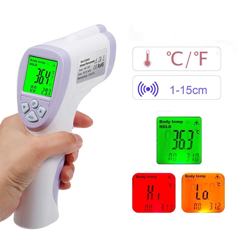 Digital Forehead Hand Thermometer Temperature Gauge Non Contact ...