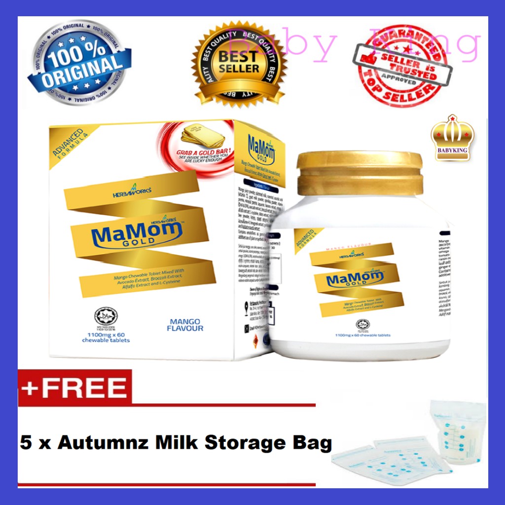 Original Mamom Gold Milkbooster Milk Booster + FREE GIFTe | Shopee Malaysia