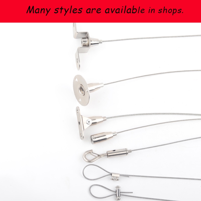 Safety Hook Straight Lock Light Steel Cable Ceiling Wall Chart Hanging ...