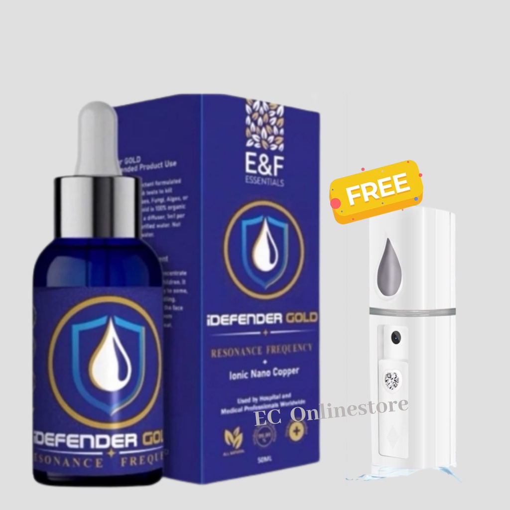 E&F iDefender INC Gold Ionic Nano Copper (100% Original) 50ml FREE Nano Mist Spray | Shopee Malaysia