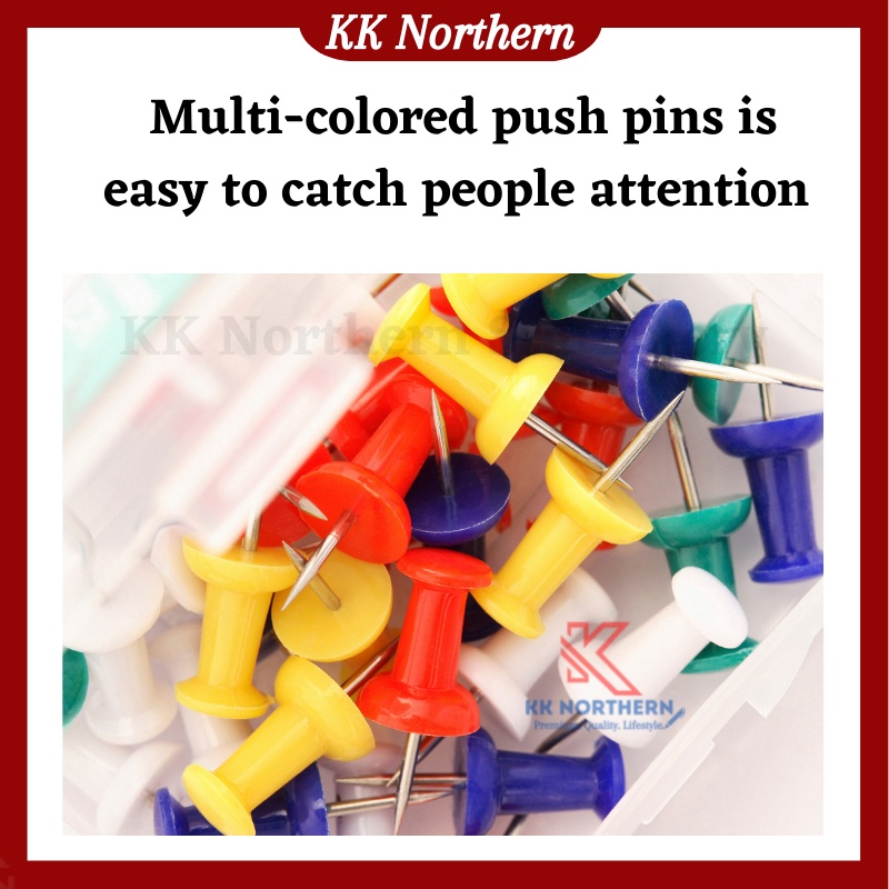 Astar Push Pin / Pin Thumb Thumbtack Board / Wall Studs/ Map Pins Paku ...