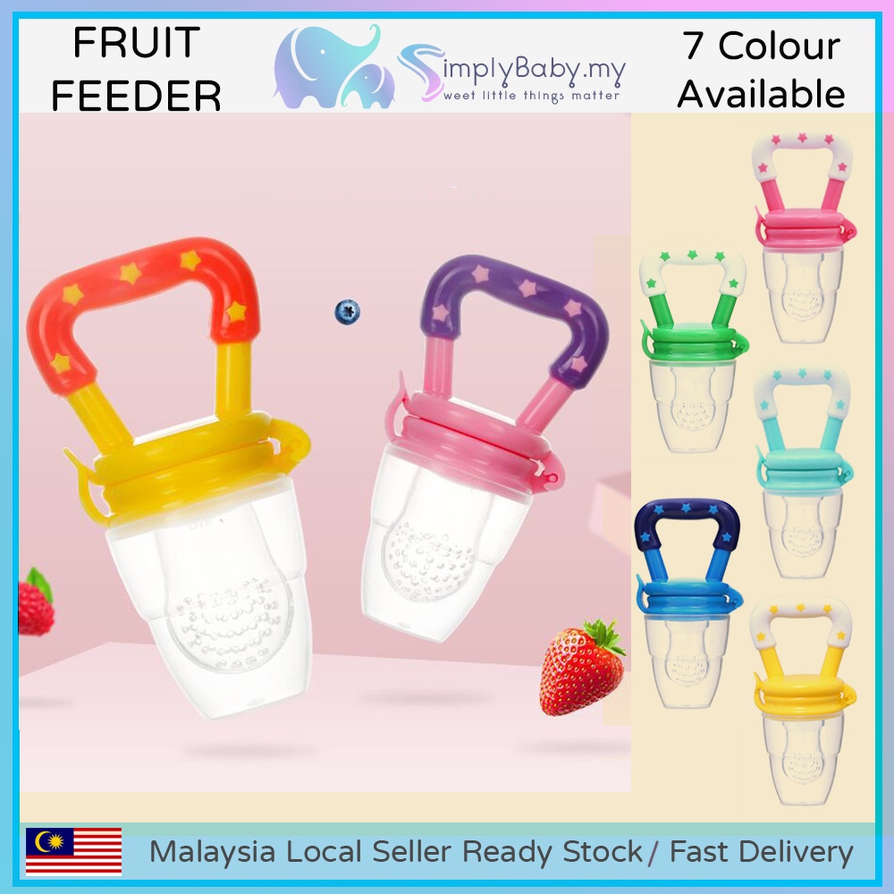 SIMPLYBABY Baby Fruit Feeder Feeding Silicone Teether Food Bite Fruit ...